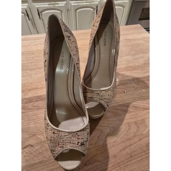Pour Victoire | Shoes | Pour Victoire Ava Platform High Heels Beige ...